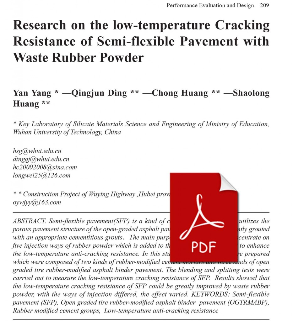 Research on the low-temperature Cracking Resistance of Semi-flexible ...